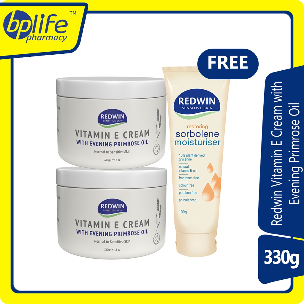 Redwin Vitamin E Cream EPO 330g x 2 FREE Moisturizer 100g | Shopee Malaysia