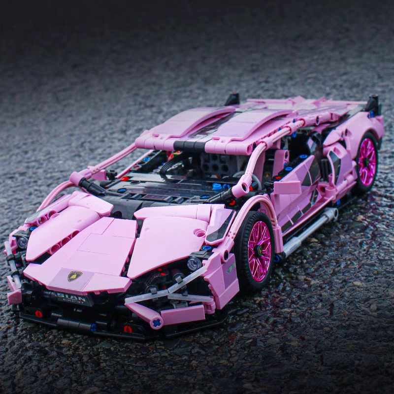 91002 1:14 Lamborghini Sian Sport Car Block Pink Color | Shopee Malaysia
