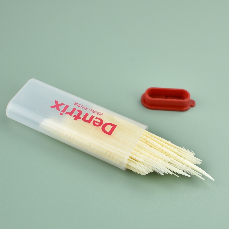 60Pcs/Box Dental Brush Teeth Sticks Double-headed Interdental Toothpick ...