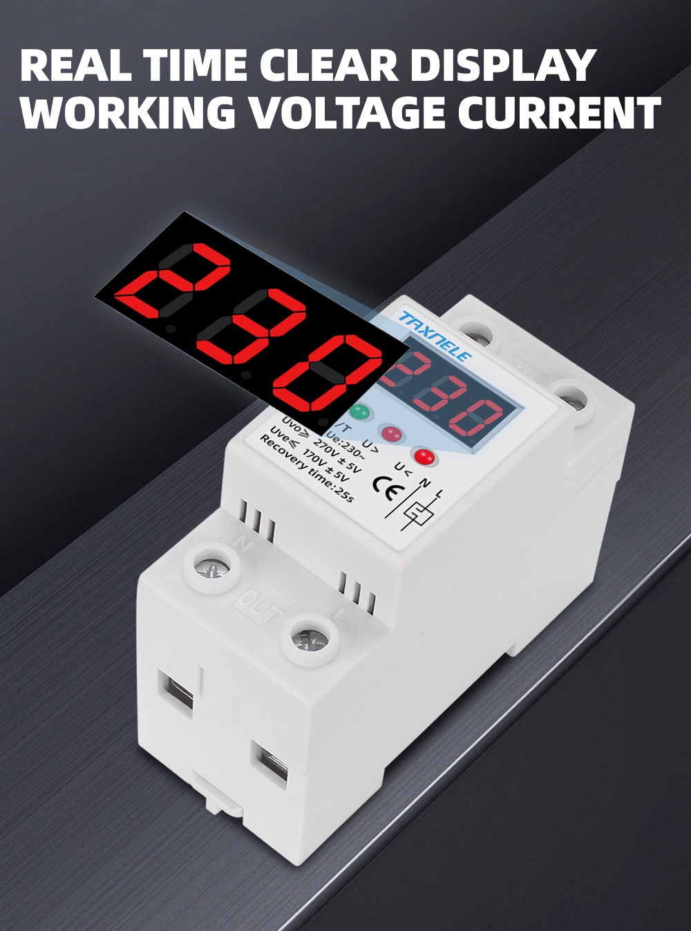 40A 63A 220V auto reconnect over voltage under voltage protection ...