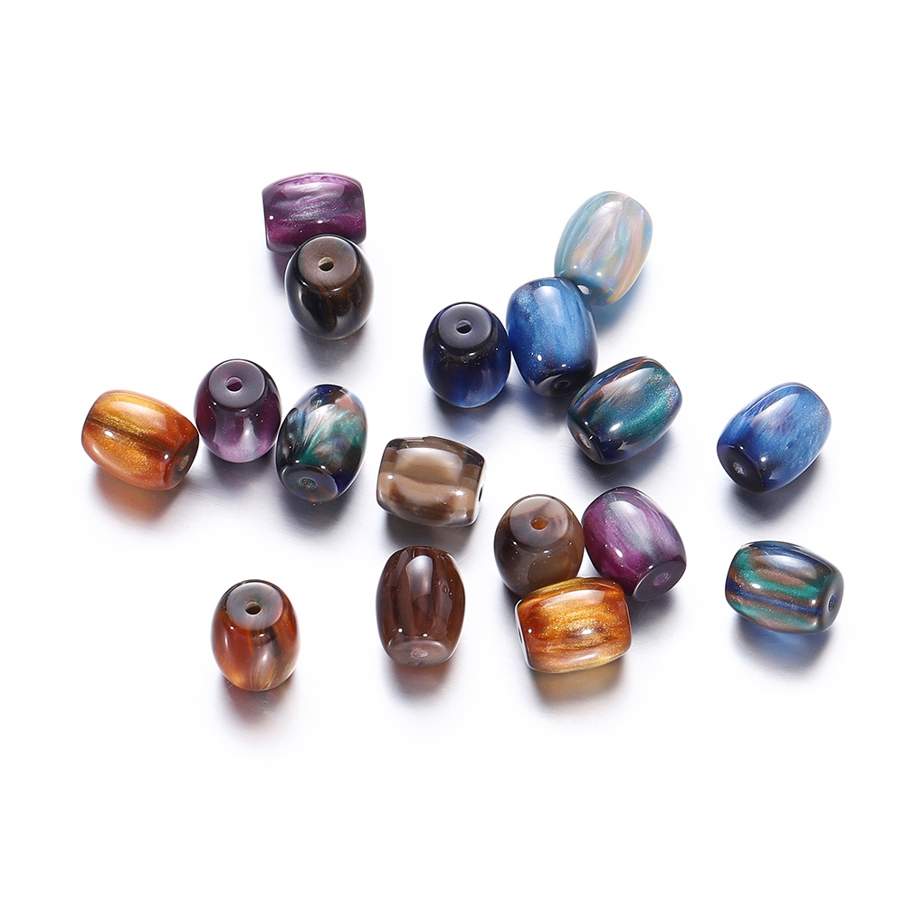St.kunkka 4pcs Fine Flash Bucket Beads 12 * 14mm Oval Resin Beads ...