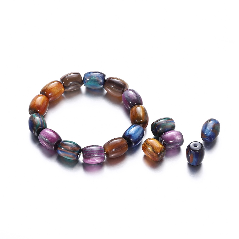 St.kunkka 4pcs Fine Flash Bucket Beads 12 * 14mm Oval Resin Beads ...