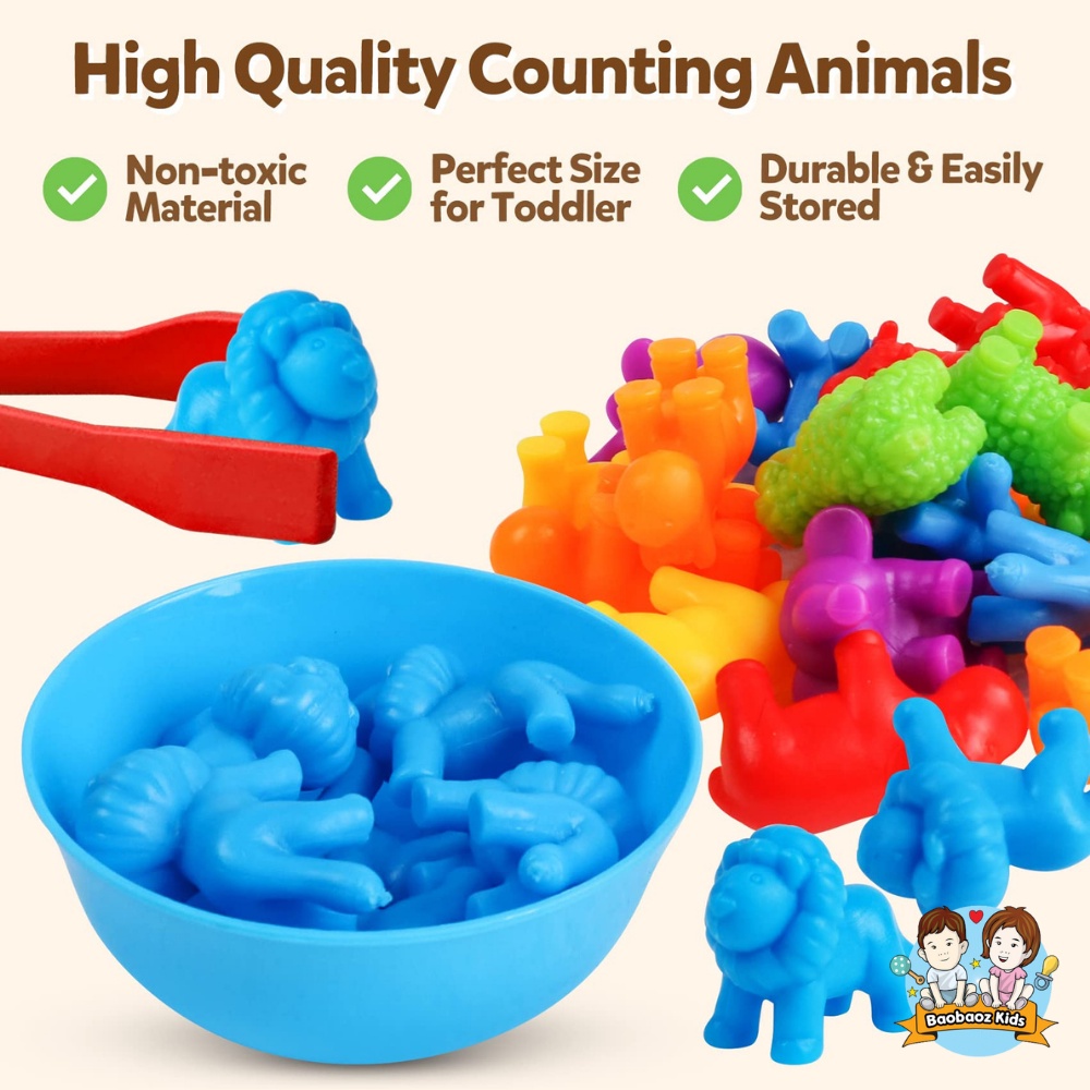 Preschool Learning Counting Animals Matching Games Color Sorting ...