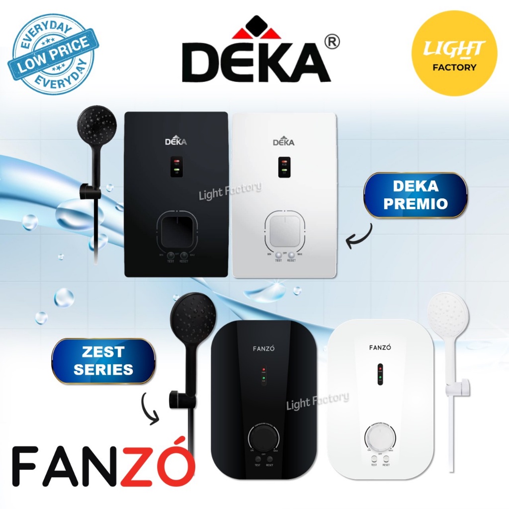 🔥NEW🔥DEKA PREMIO | FANZO Non-Pump Water Heater Instant Heat Water ...