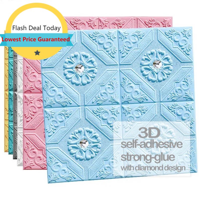 Adhesive Wallpaper Panner Wooden Decoration Wall Paper Dinding Sticker ...