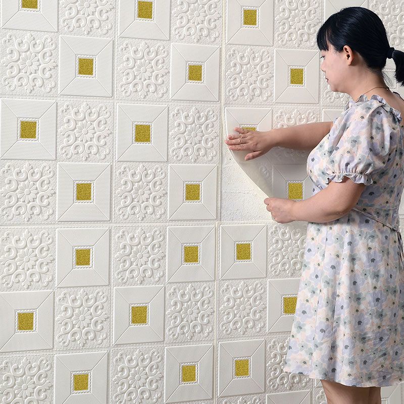 Adhesive Wallpaper Panner Wooden Decoration Wall Paper Dinding Sticker ...