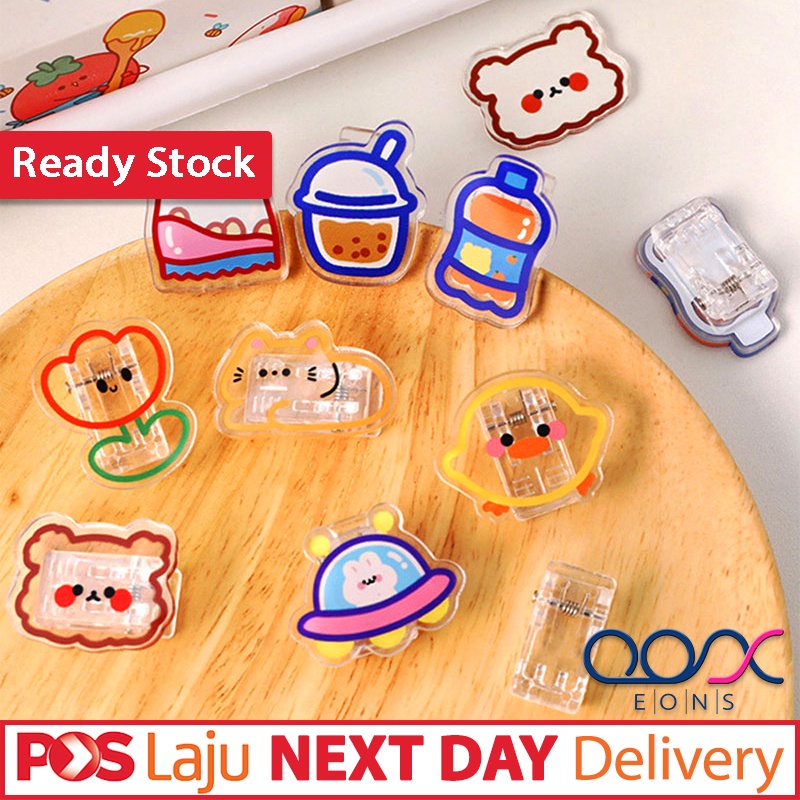 FIRM CLAMP 💖 Cute Cartoon Transparent Acrylic Clip Memo Note Paper ...