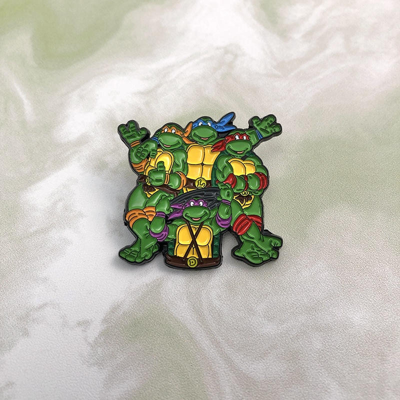 Cute Teenage Mutant Ninja Turtles Enamel Pins Brooch Funny Cartoon Pin ...