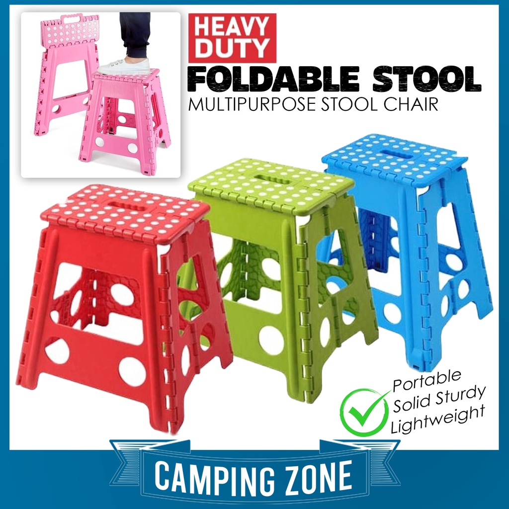 Foldable Step Stool with Handle Heavy Duty Lightweight Folding ...