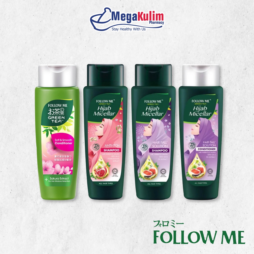 Follow Me Green Tea Hijab Anti-ITCH / Hair Fall Solution Shampoo / Soft ...