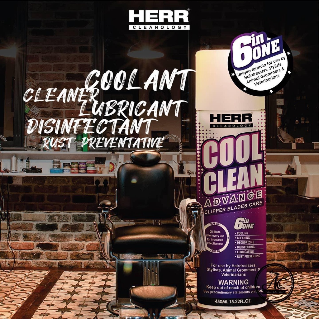 Herr 6 in 1 Cool Clean Advance Clipper Blade Care Spray 450ml / Clipper ...