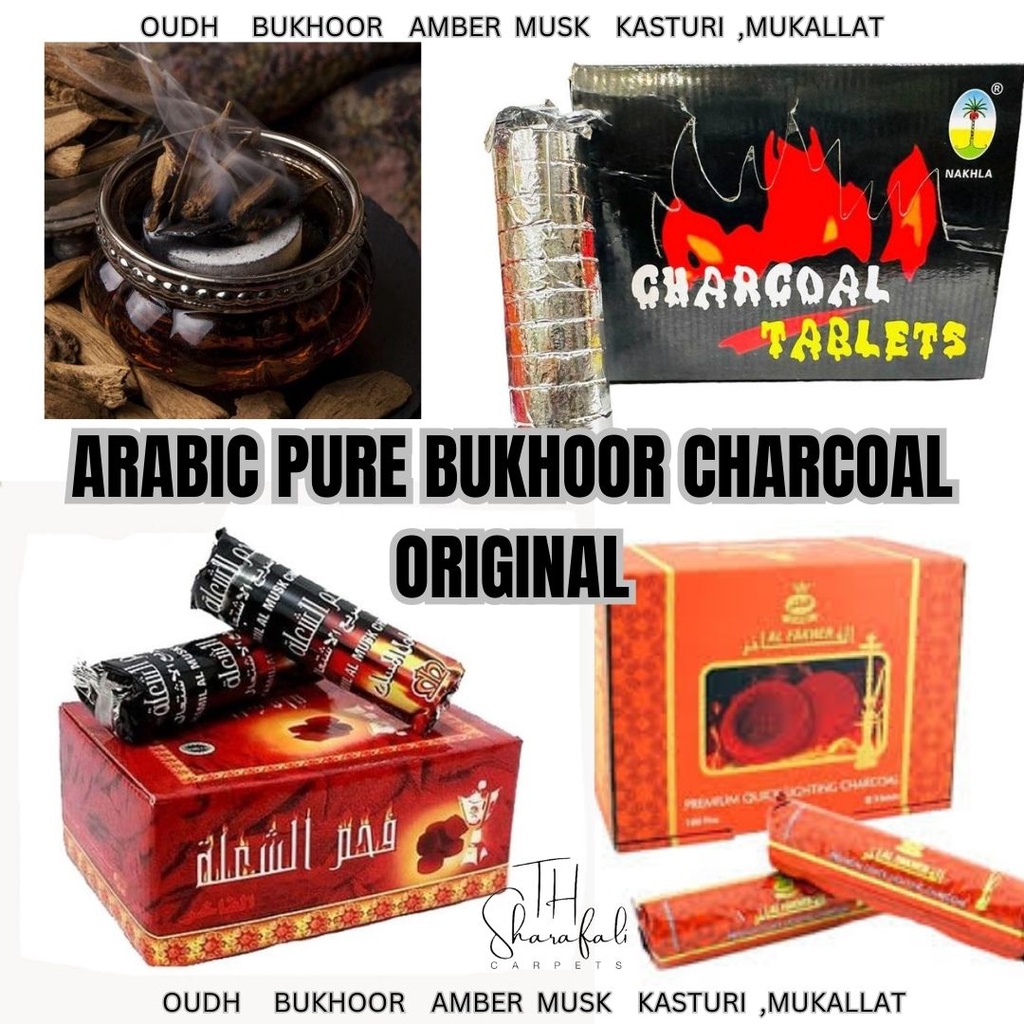 Arang Charcoal Tablet Premium untuk Bukhoor Mabkhara Bakhoor BBQ Cepat ...
