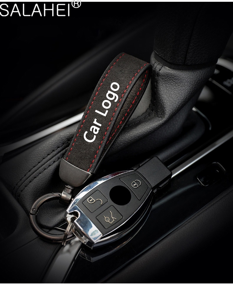 High-Grade Suede Motorcycle Keychain Holder Pendant Keyring For Piaggio ...