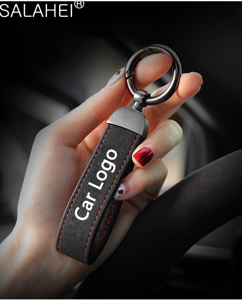 High-Grade Suede Motorcycle Keychain Holder Pendant Keyring For Piaggio ...