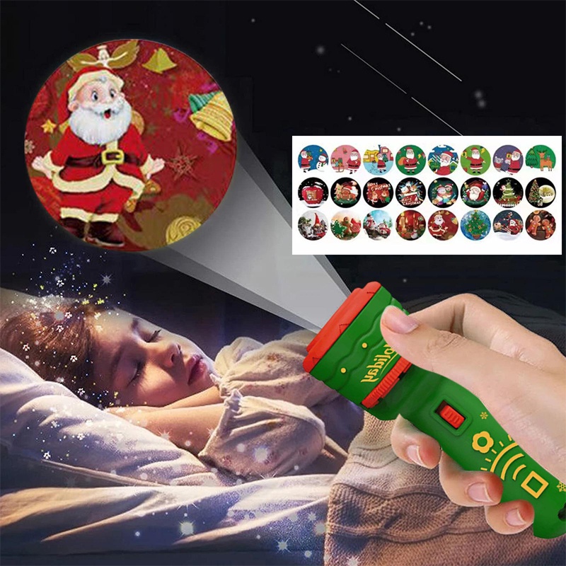 Fun Cartoon Santa Claus Projector Flashlight Toys/ Kids Early Education ...