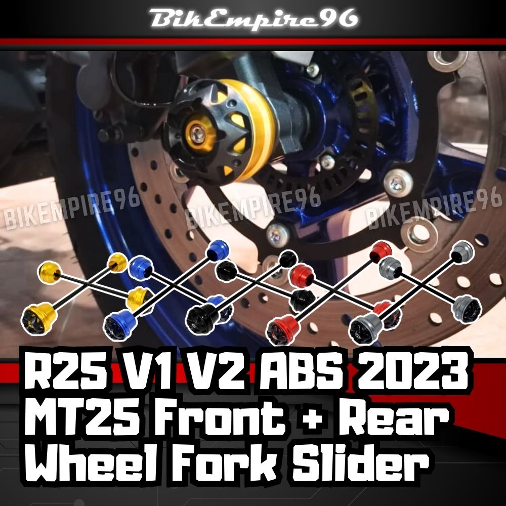 Yamaha R25 V1 V2 ABS 2023 MT25 Front + Rear Wheel Fork Slider Star ...