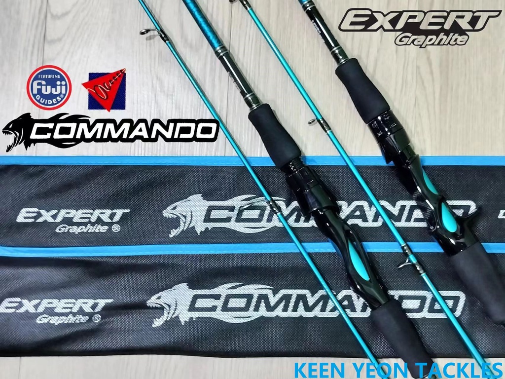 EXPERT GRAPHITE COMMANDO X / COMMANDO FISHING ROD ( SPINNING ...
