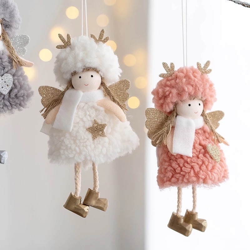 Christmas Antlers Angel Doll Pendant / Mini Cute Cartoon Girl Angel ...