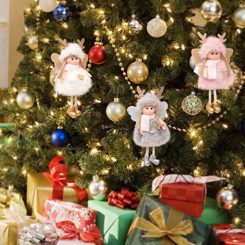 Christmas Antlers Angel Doll Pendant / Mini Cute Cartoon Girl Angel ...