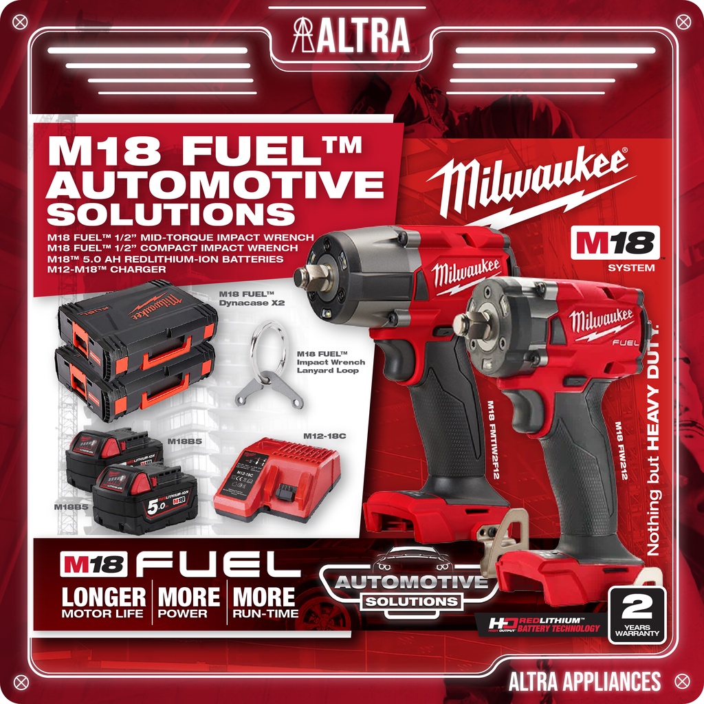 Milwaukee Automotive Solution M18 FMTIW2F12 FUEL™ 1/2" Mid Torque ...