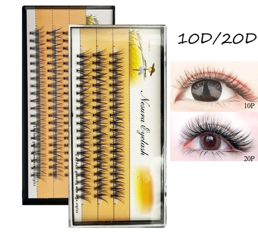 1 Box 10D 20D 30D 40D 60pcs Professional Natural Eyelash Extensions DIY ...