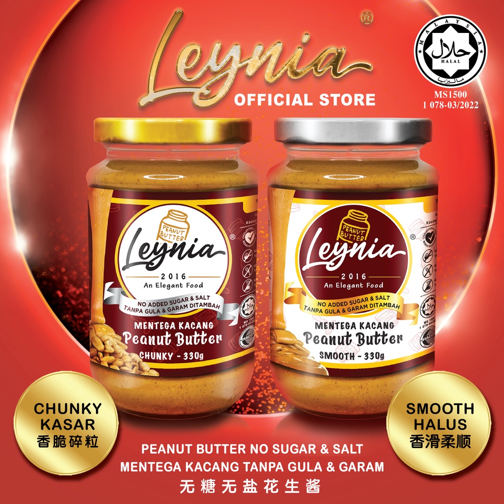 LEYNIA® Peanut Butter Sugar & Salt Free 2 In 1 PROMO / LEYNIA® Mentega Kacang Tanpa Gula & Garam ...