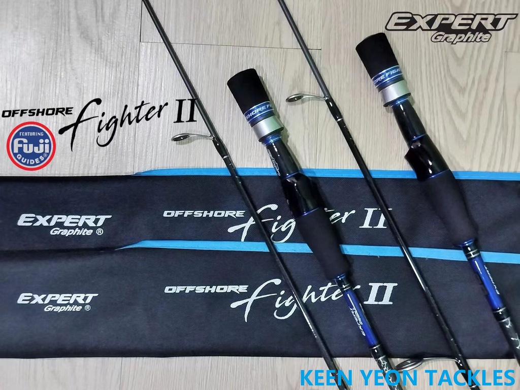 EXPERT GRAPHITE OFFSHORE FIGHTER II SPINNING FISHING JIGGING ROD ...