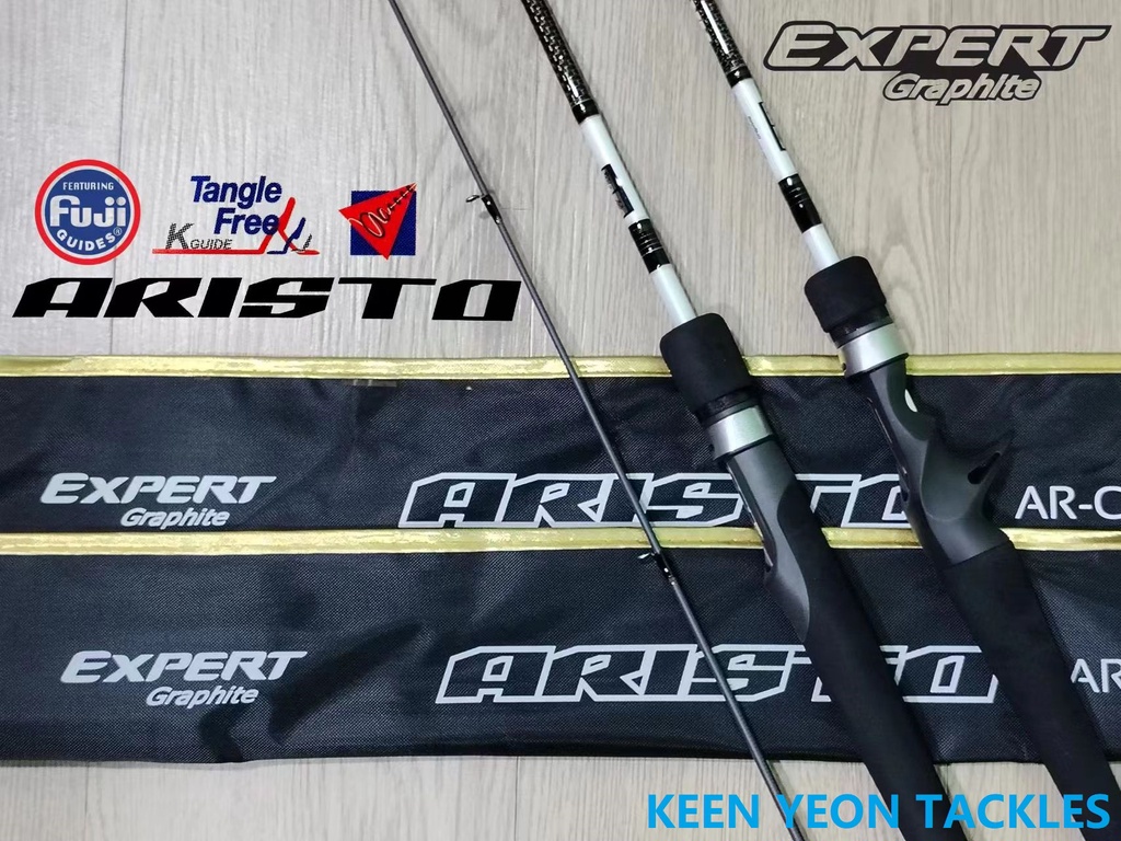 EXPERT GRAPHITE ARISTO FISHING ROD ( BAITCASTING/ SPINNING ) | Shopee ...