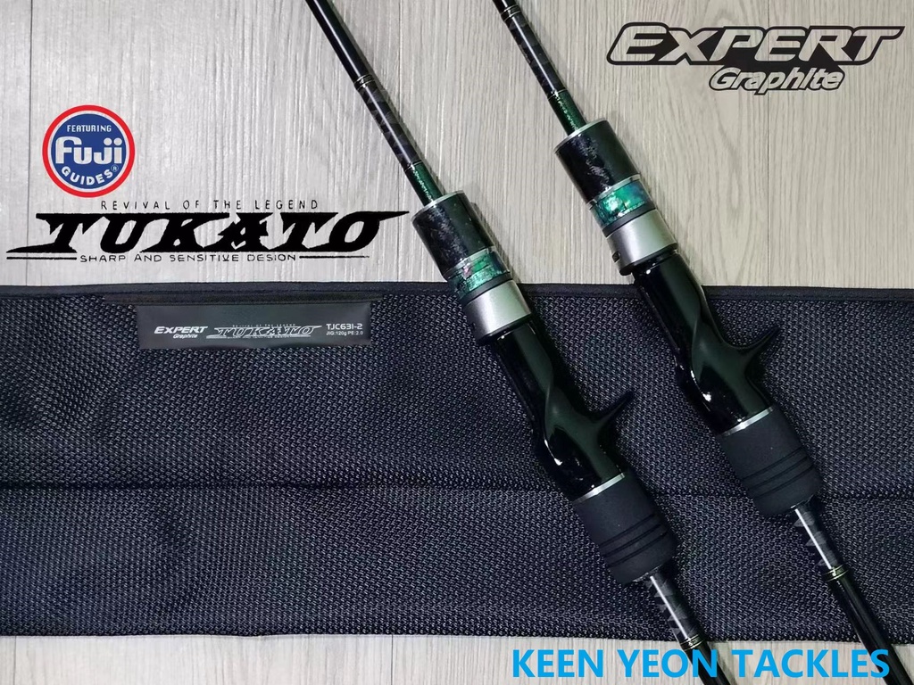 EXPERT GRAPHITE TUKATO JIGGING FISHING ROD (SPINNING/BAITCASTING ...