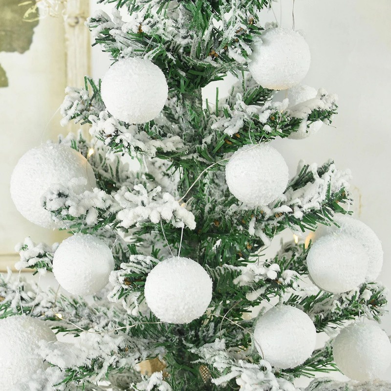 30PCS Festive White Snowflake Ornaments / Christmas Tree Hanging ...