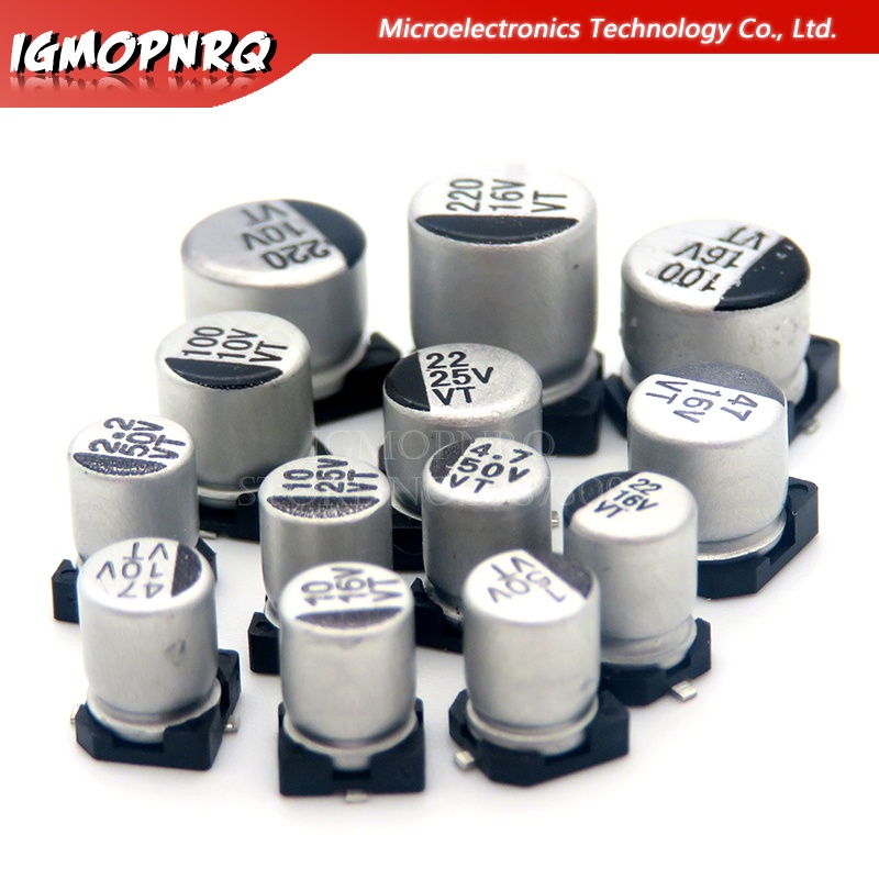 20pcs SMD Electrolytic capacitor aluminum 6.3V 10V 16V 25V 35V 50V 1UF 2.2UF 4.7UF 10UF 47UF ...