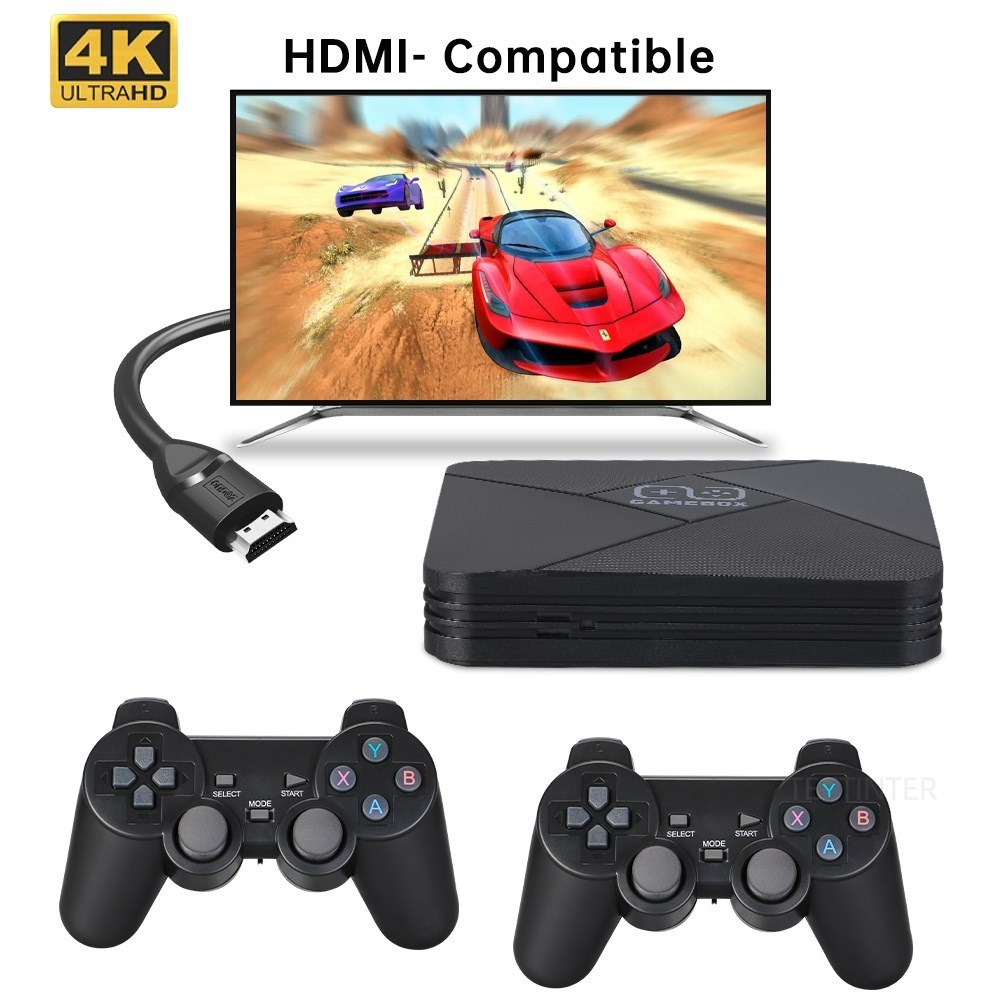 G5 Dual-System 4K HD Video Game Console TV Game Player Wireless Gamepad ...