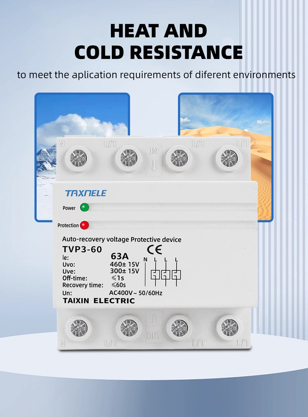 Three Phase Over Under Voltage Protector 3 Phase Automatic Recovery ...