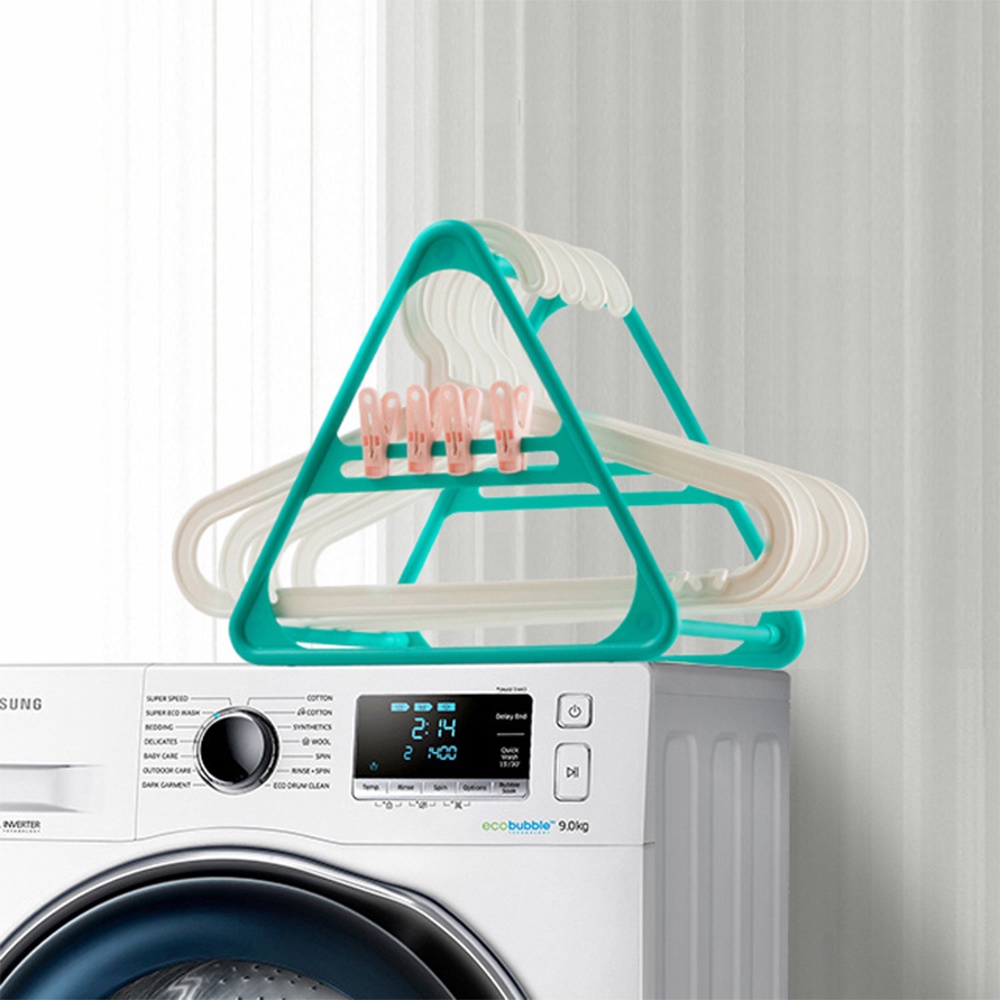 [1PC] Borong365 Triangle Hanger Stand Clip Holder Penyangkut Hanger Rak ...