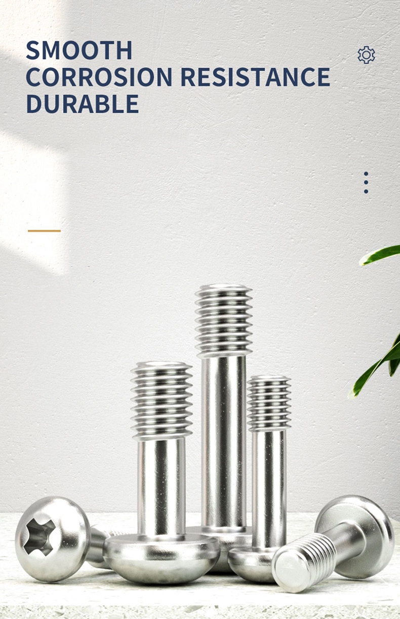304 Stainless Steel Pan Head Philip’s Head Semi-Threaded Bolts Cross ...