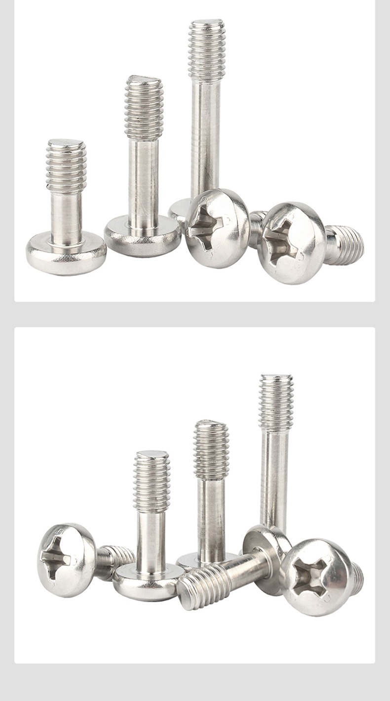 304 Stainless Steel Pan Head Philip’s Head Semi-Threaded Bolts Cross ...