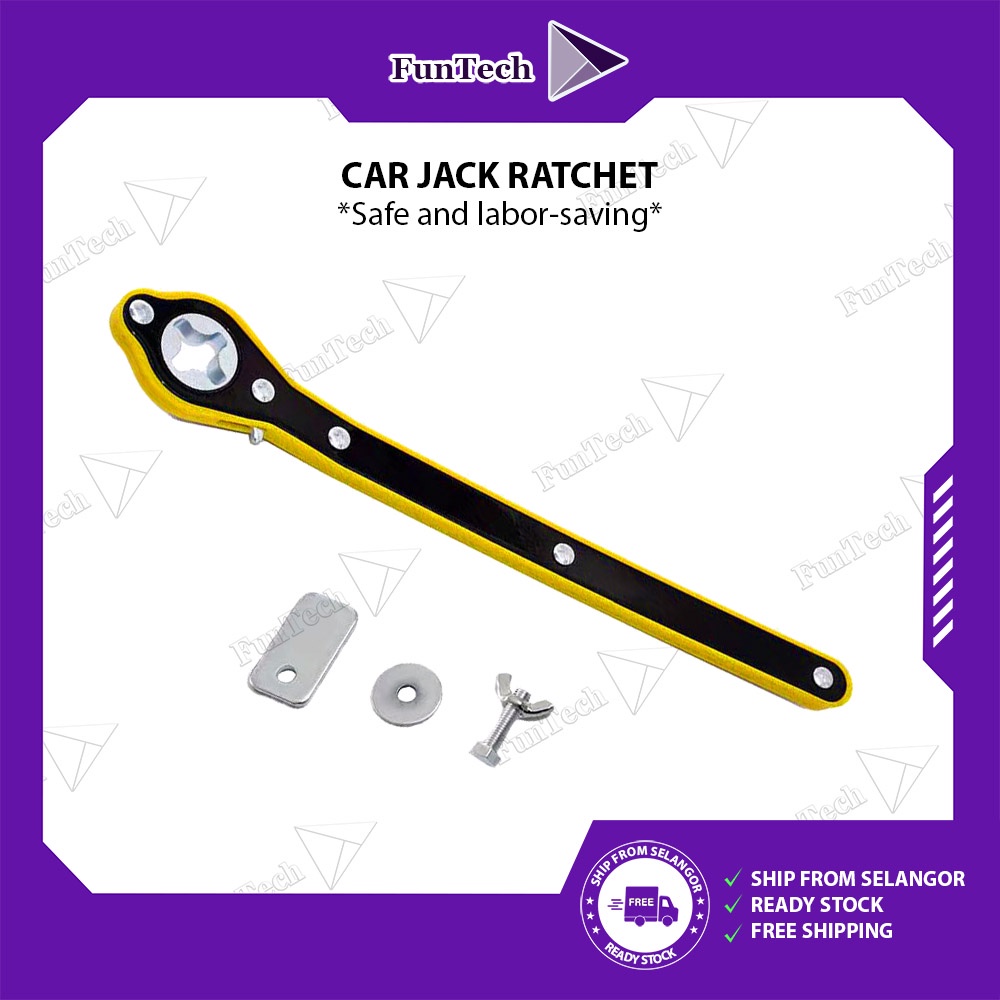 FunTech Car Scissor Ratchet Car Jack Wrench Special Tool For Jack ...