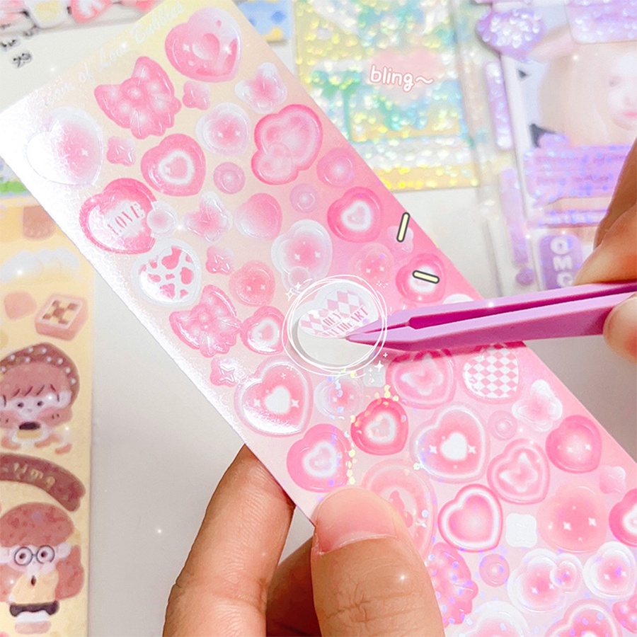 50-200pcs Kawaii Laser Cartoon Stickers Set – Cute Goo Goo Cards with ...