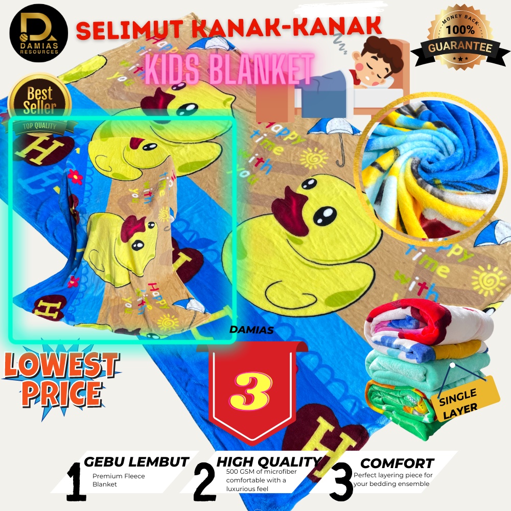 Selimut Gebu KIDS Nina Bobo Collection Fleece SELIMUT CARTOON /SELIMUT ...