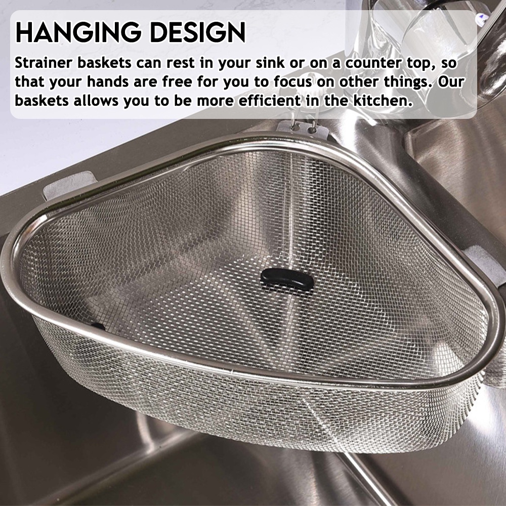 Innohut 304 Stainless Steel Sink Drainer Sink Tray Corner Sponge ...