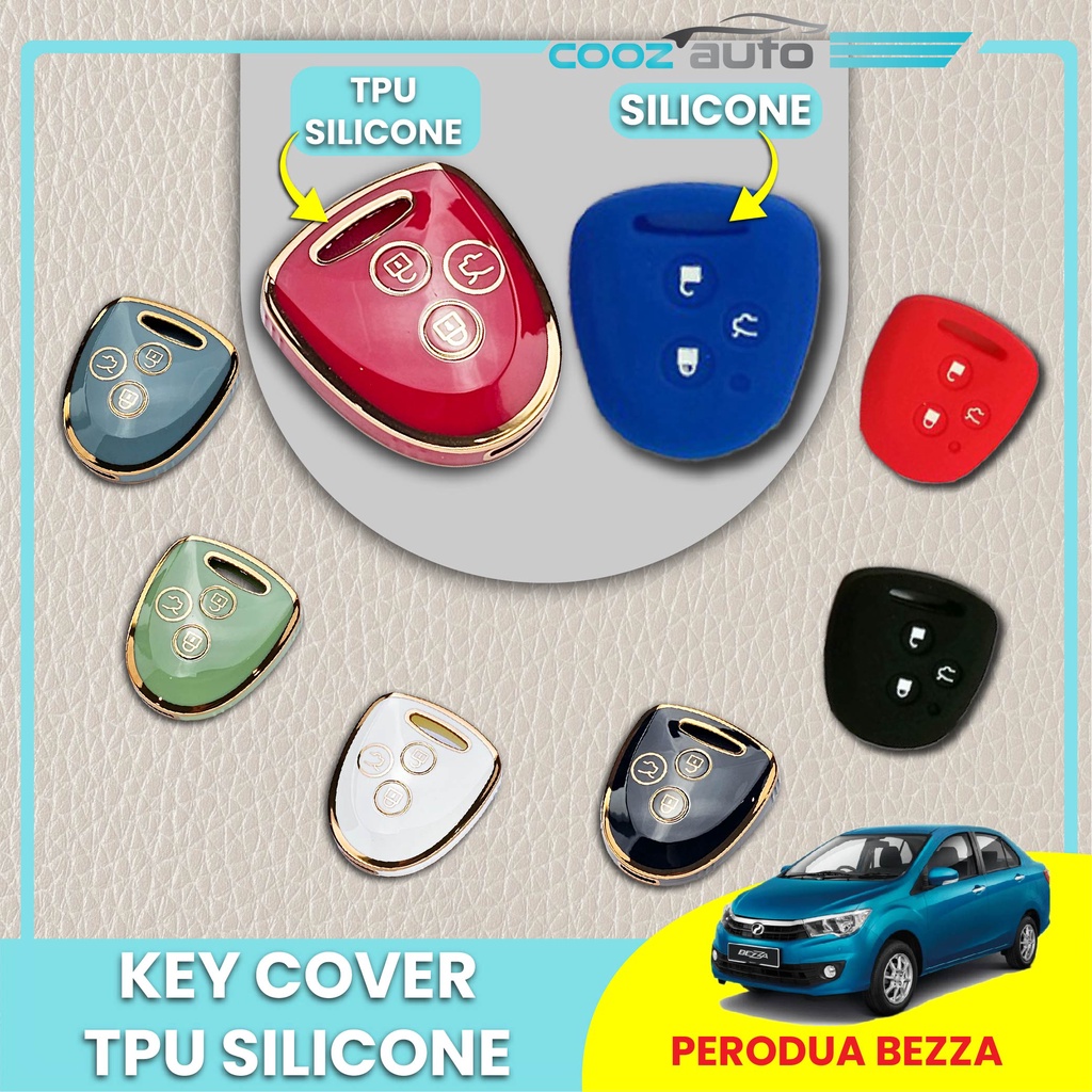 Car Perodua BEZZA 1.0 AUTO Key Cover Casing Silicone TPU Silicone Key ...