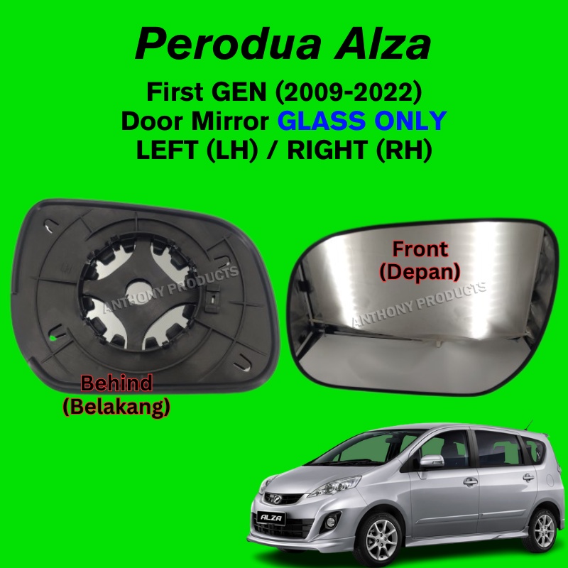 Perodua Alza First Gen 2009-2022 Door Mirror GLASS LH Left (Kiri) / RH ...
