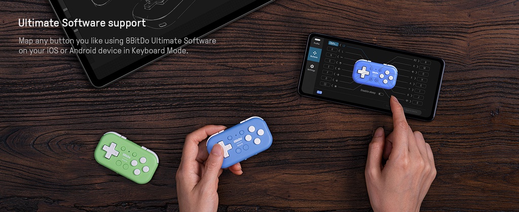 8Bitdo Micro Bluetooth Gamepad Pocket-sized Mini Game Controller for ...