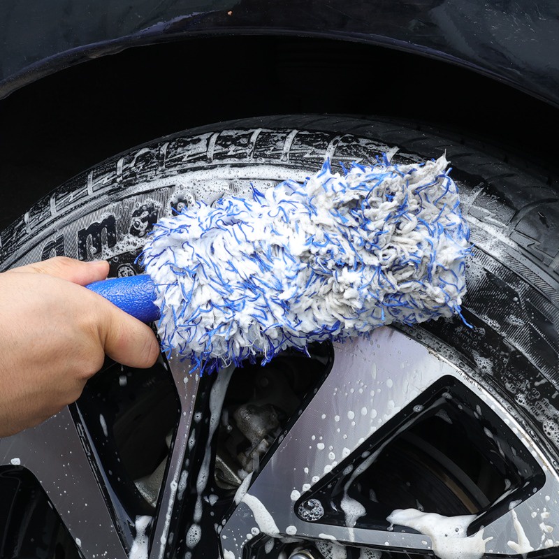 [ Featured ] Long Plush Tire Brush / Car Tyre Cleaning Brush / Wheel ...
