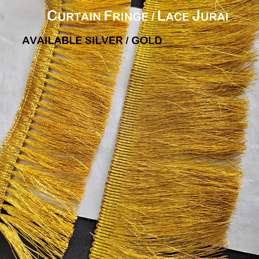 1 meter Lace Jurai Halus 2" / 3" Curtain Fringe code#3012 Lace Langsir ...