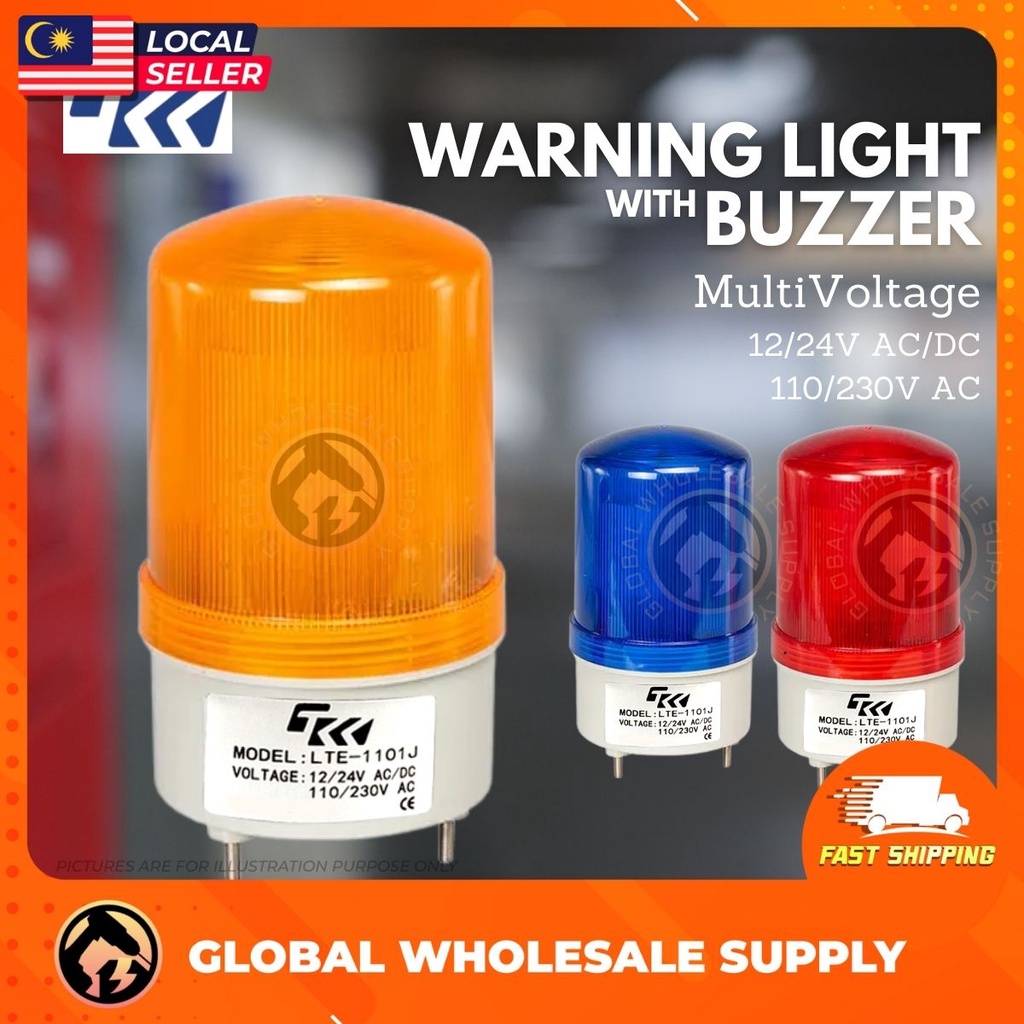 LTE-1101J Warning Light With Buzzer Multivoltage Industrial Beacon ...