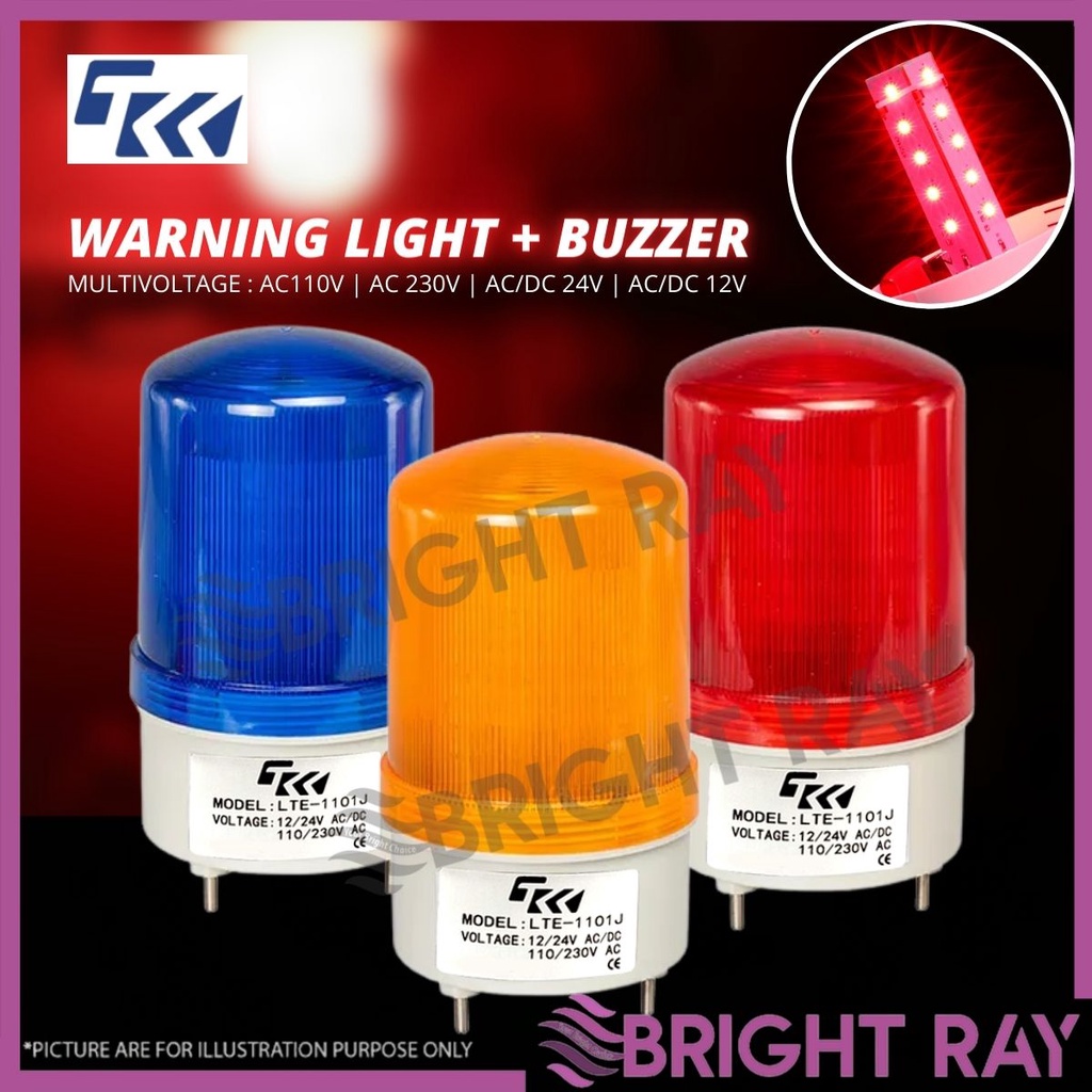 LTE-1101J Warning Light With Buzzer Multivoltage Industrial Beacon with ...