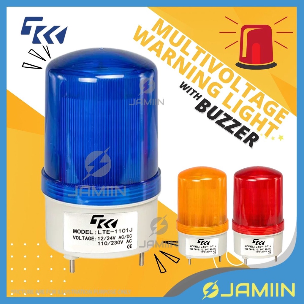 LTE-1101J Warning Light With Buzzer Industrial Beacon Revolving Alarm ...