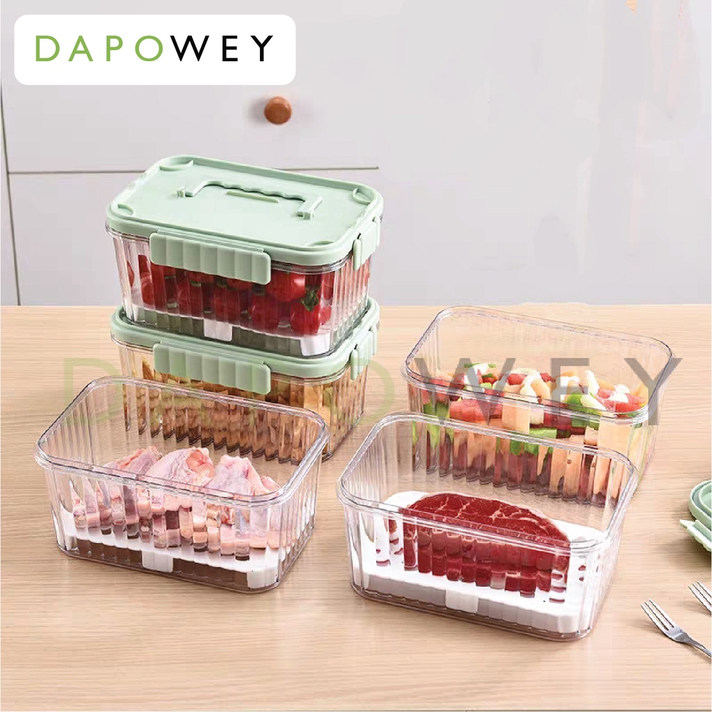 DW Fridge Container Cooler Fruits Meat Airtight Picnic Food Storage ...