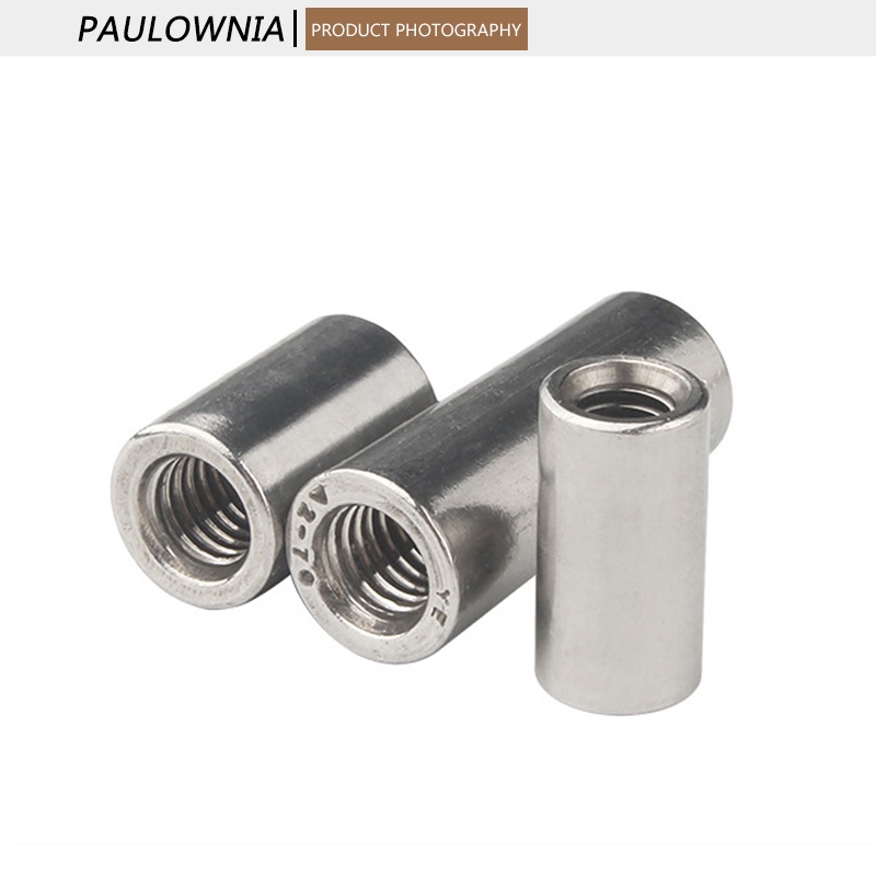 M8 M10 304 Stainless Steel Round Coupling Nuts Extend Long Lead Screw ...